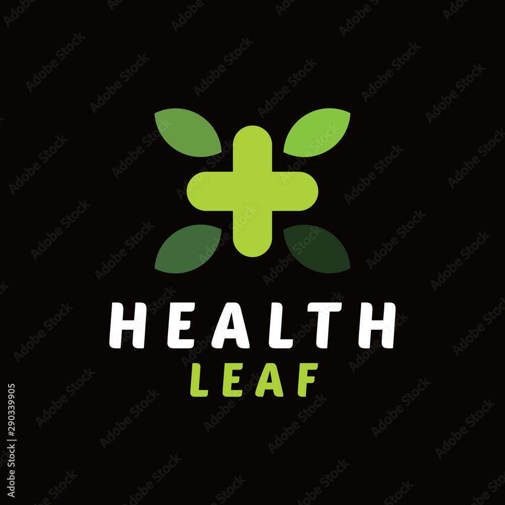 Leaf Health Logo Design. Luxury Eco Icon. Modern Medicine Symbol. Logo ...
