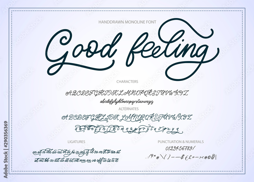 Hand drawn calligraphic vector serif font. Distress ornate floral ...