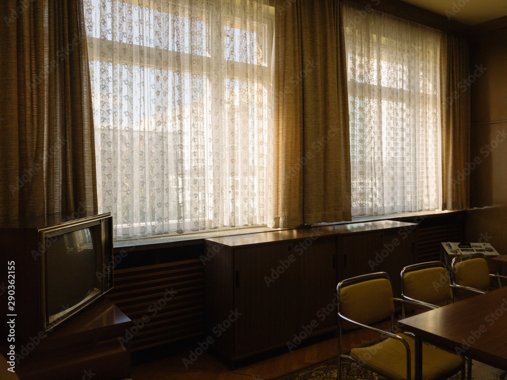 Moody Retro-Styled Office Meeting Room Stock Photo | Adobe Stock