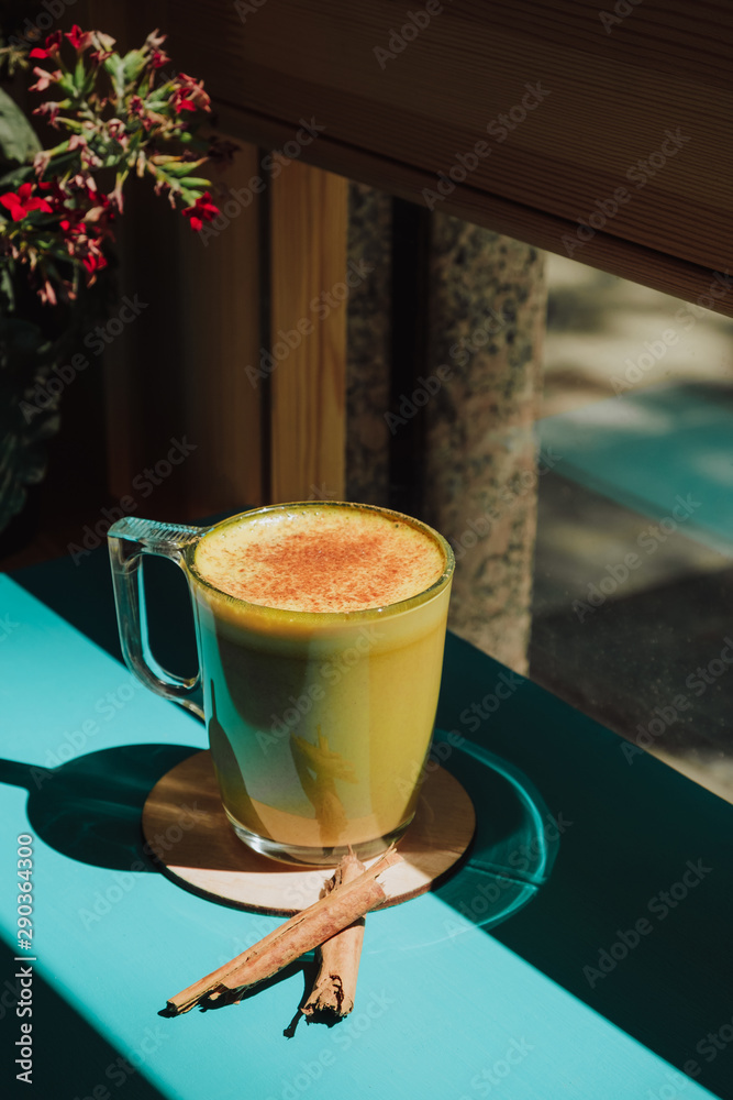 Golden chai latte Stock Photo | Adobe Stock