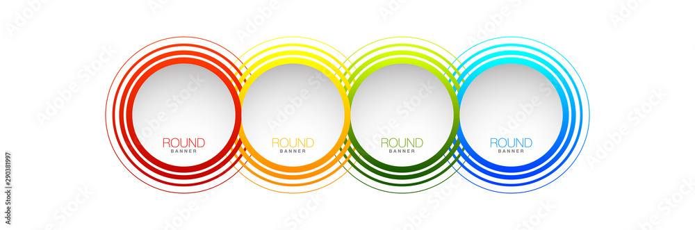 4 components chart make up something. Modern business circle ...