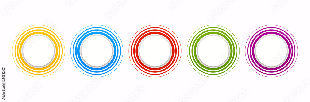5 components chart make up something. Modern business circle ...