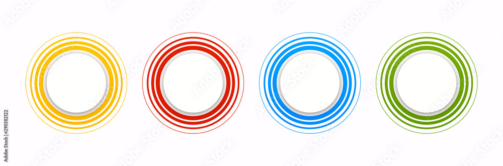 4 components chart make up something. Modern business circle ...
