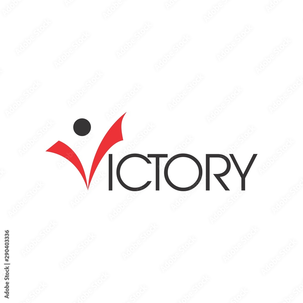 VICTORY letter logo design vector Stock Vector | Adobe Stock