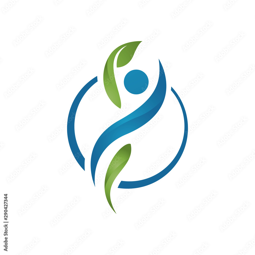 health teraphy medicine holistic logo design vector illustrations Stock ...