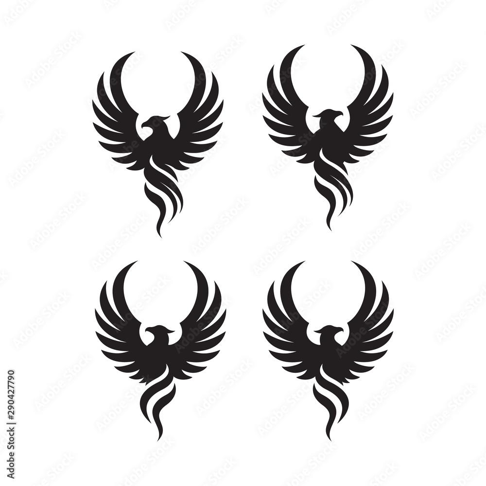 Tribal Phoenix Bird Logos
