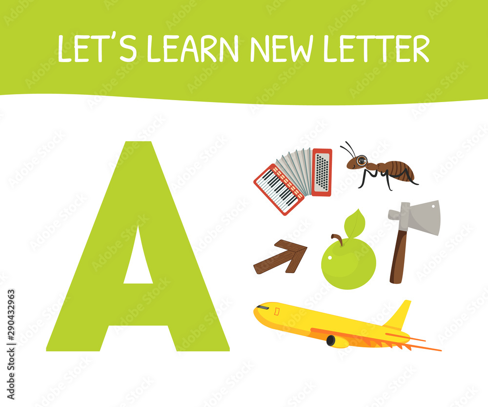 Lets Learn New Letter A, Educational Game for Preschool Kids, Accordion ...