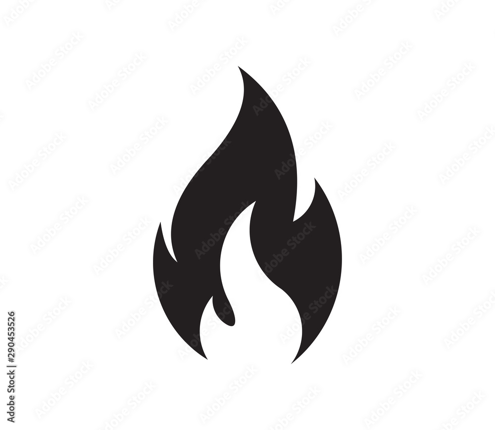 Fire icon, flame logo vector illustration design template Stock Vector ...