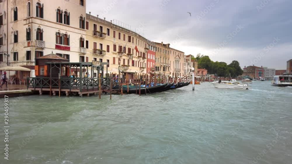 VENICE, Italy - May 2019: Destructive and dirty houses of Venice. The ...