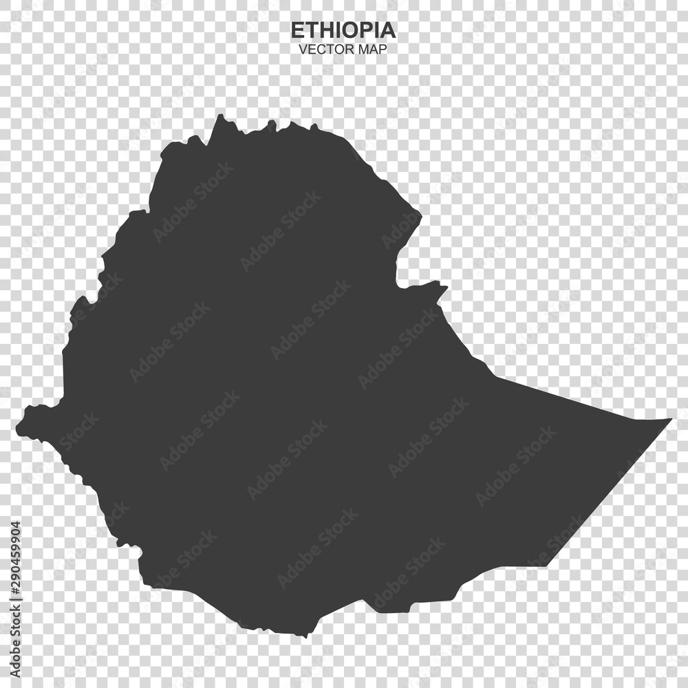 vector map of Ethiopia on transparent background Stock Vector | Adobe Stock