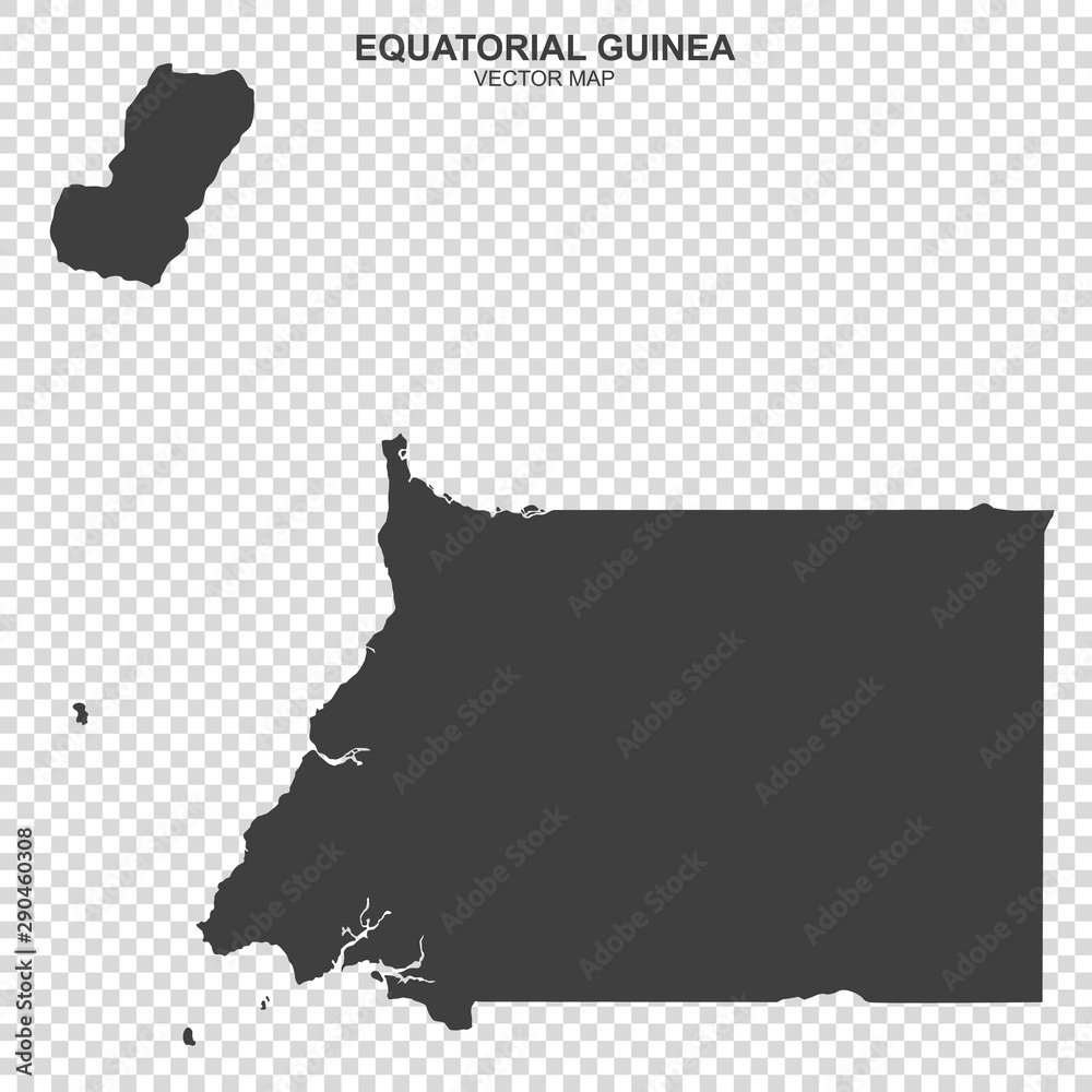 vector political map of Equatorial Guinea on transparent background ...