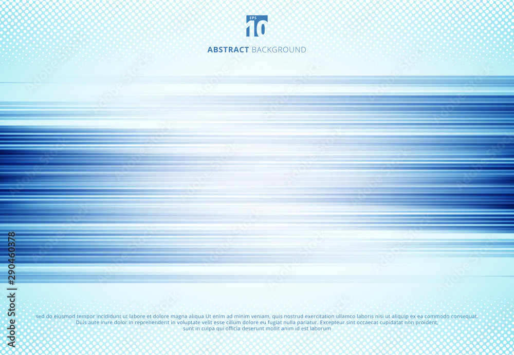 Abstract blue horizontal lines motion blur background technology style ...