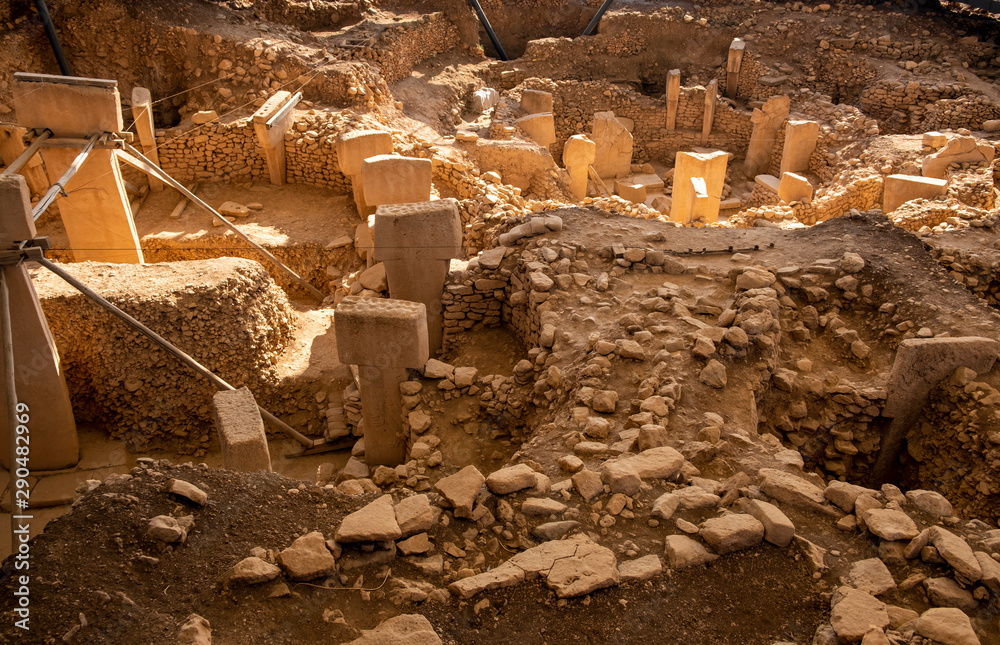 The beginning of time. Ancient site of Gobekli Tepe in Turkey. Gobekli ...