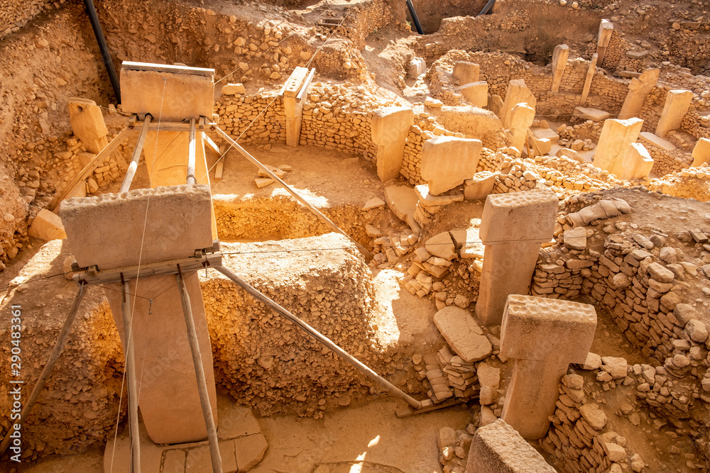 The beginning of time. Ancient site of Gobekli Tepe in Turkey. Gobekli ...