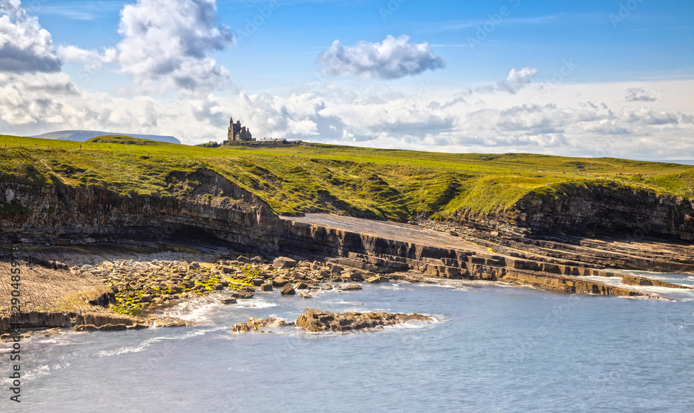 Mullaghmore Castle and the Cliffs in County Sligo, Ireland Stock Photo ...