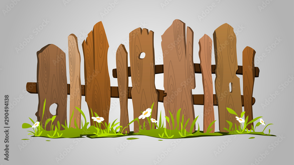 Wood Fence Drawing