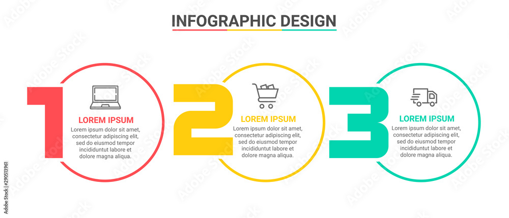 Business data visualization.Steps Process chart. Abstract elements of ...