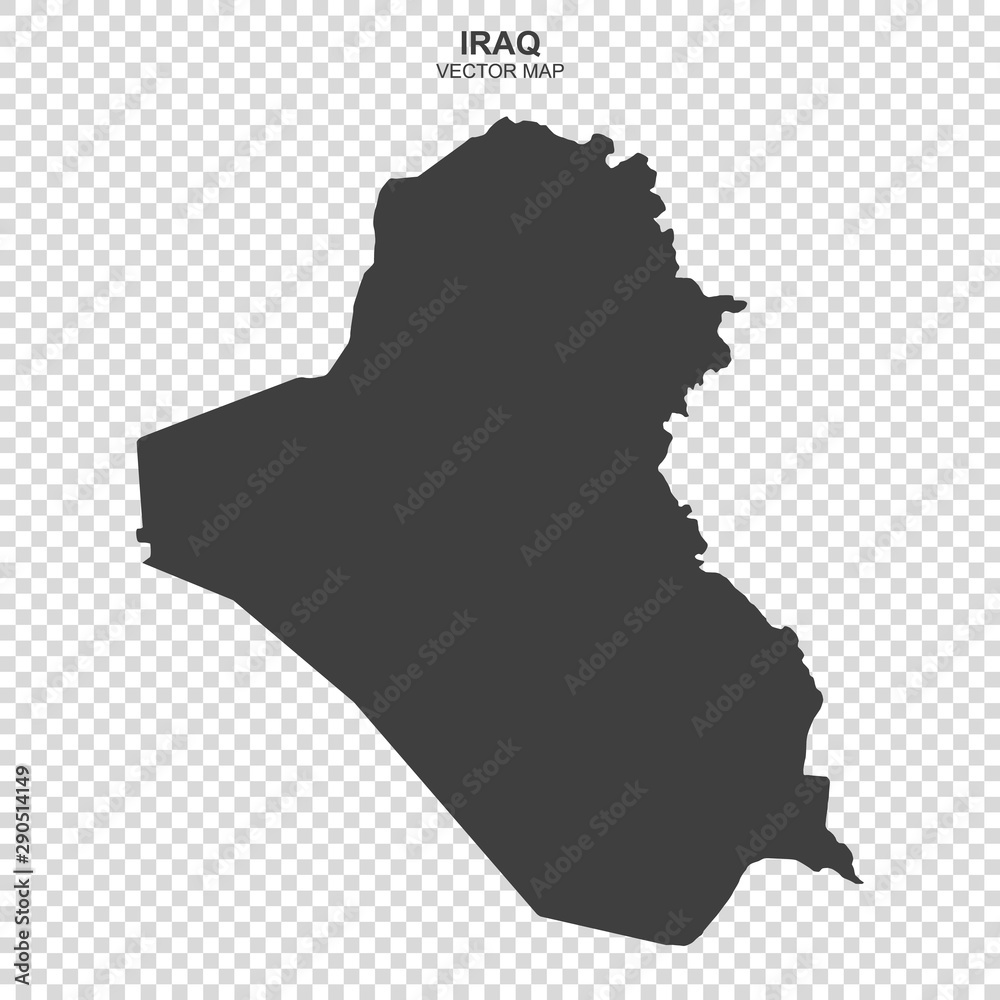 political map of Iraq on transparent background Stock Vector | Adobe Stock