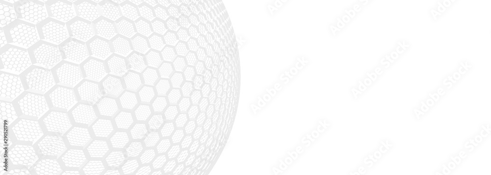 abstract futuristic tech honeycomb background. sphere shape with ...