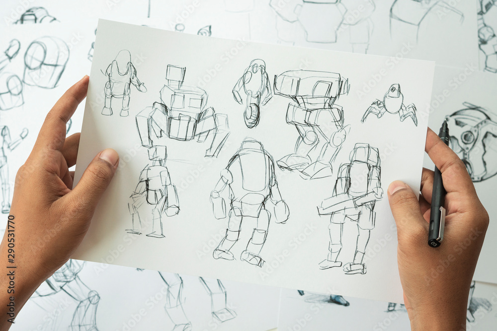 Animator designer Development designing drawing sketching development ...