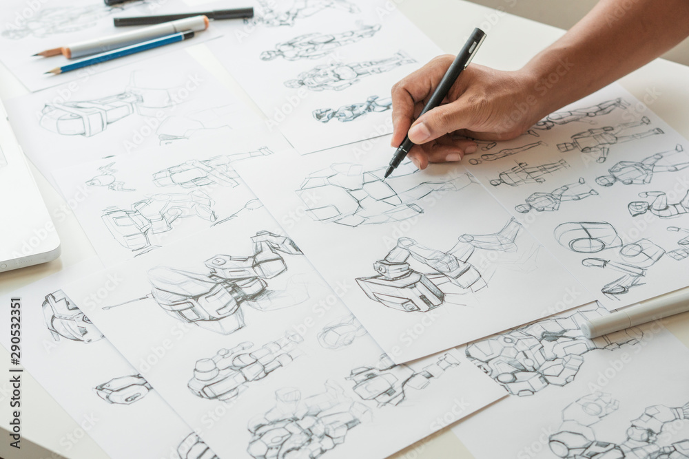 Animator designer Development designing drawing sketching development ...