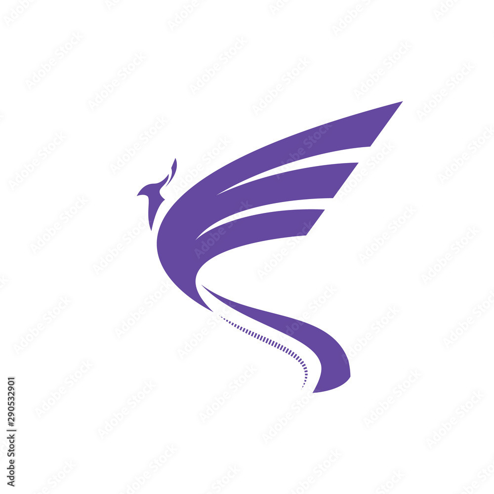 Purple Phoenix Bird