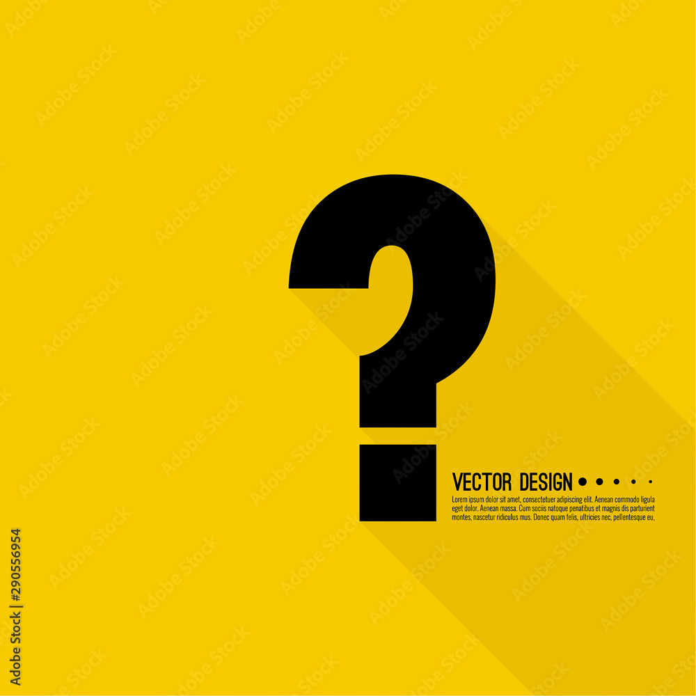 Question mark icon. Help symbol. FAQ sign on yellow background. vector ...