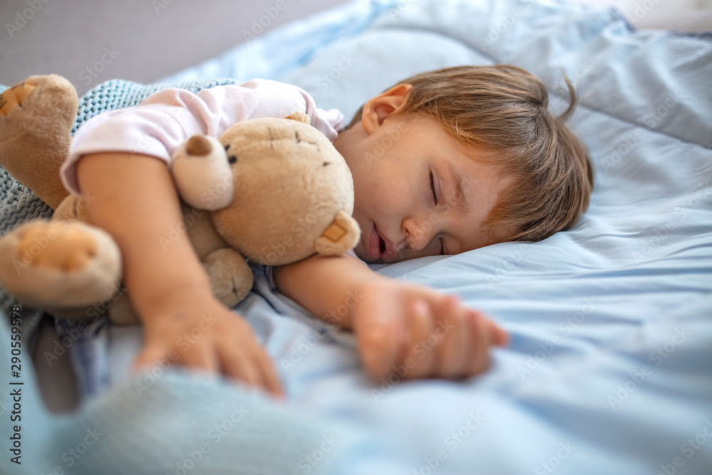 Cute little kid sleeping. Little boy sleeping in bed Cute little boy ...
