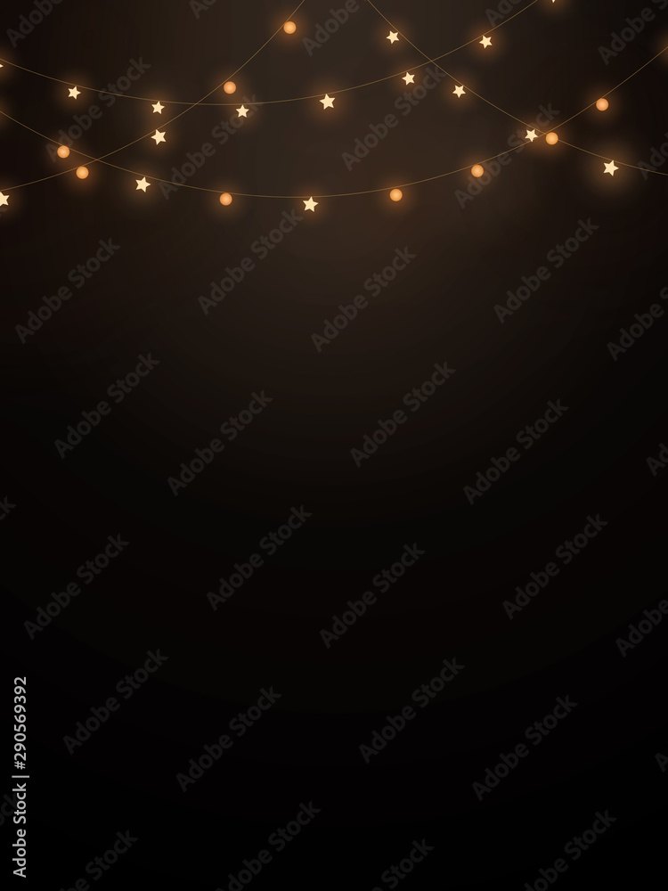 String lights in black background for decoration Stock Photo | Adobe Stock