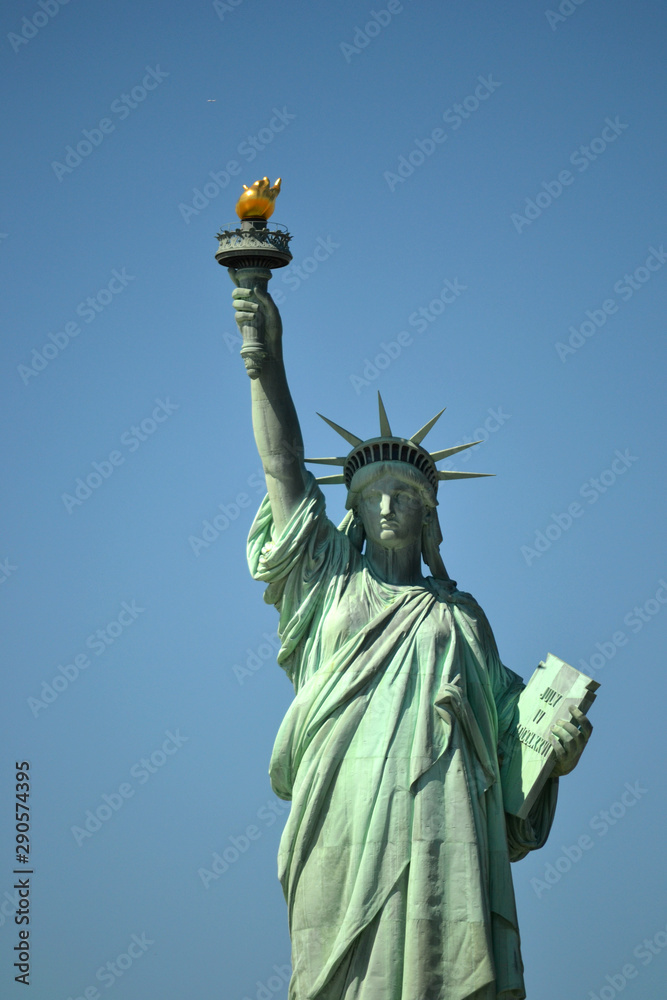 Statue of Liberty, New York. Symbol of democracy and freedom. Stock ...