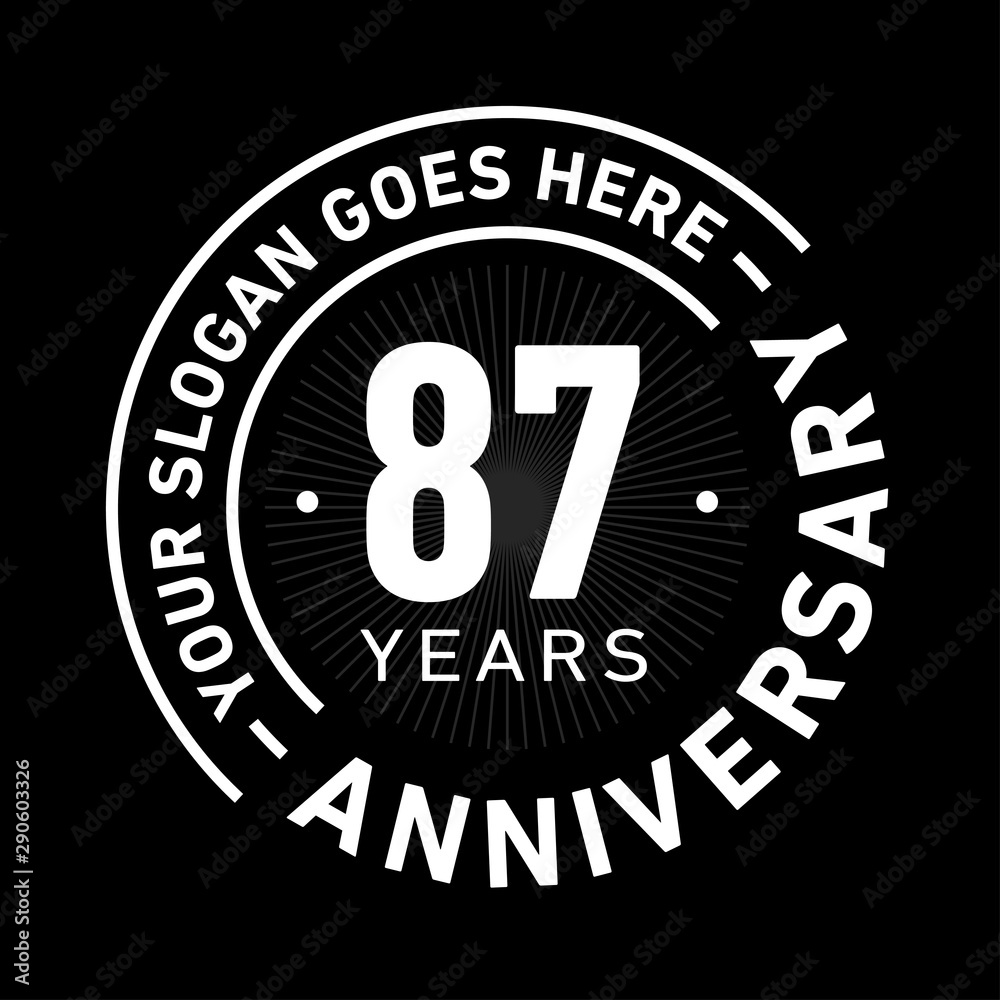 87 years anniversary logo template. Eighty-seven years celebrating ...