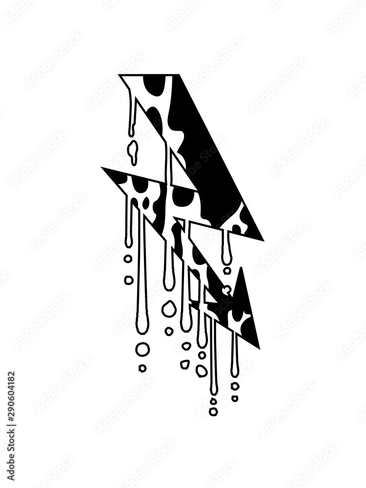 strom farbe schmelzen tropfen graffiti elektrisch blitz energie ...