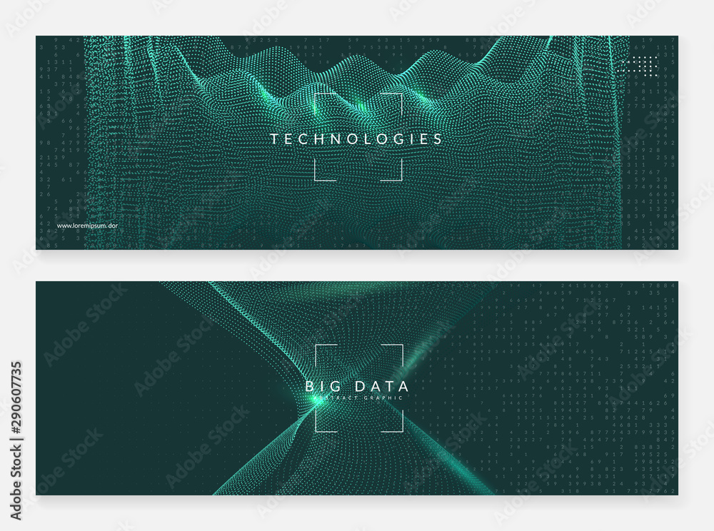 Deep learning concept. Digital technology abstract background ...