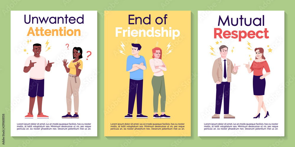 People relationship brochure template. Human behavior. Flyer, booklet ...