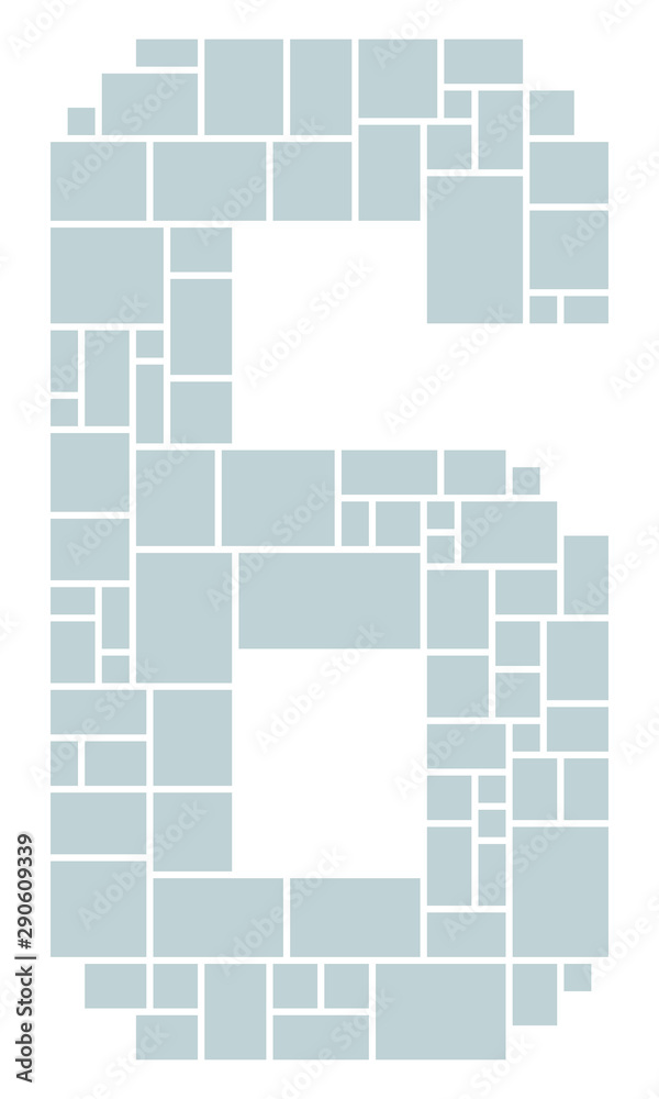 6th Birthday / Anniversary Numbers Vector Mood Board & Branding ...