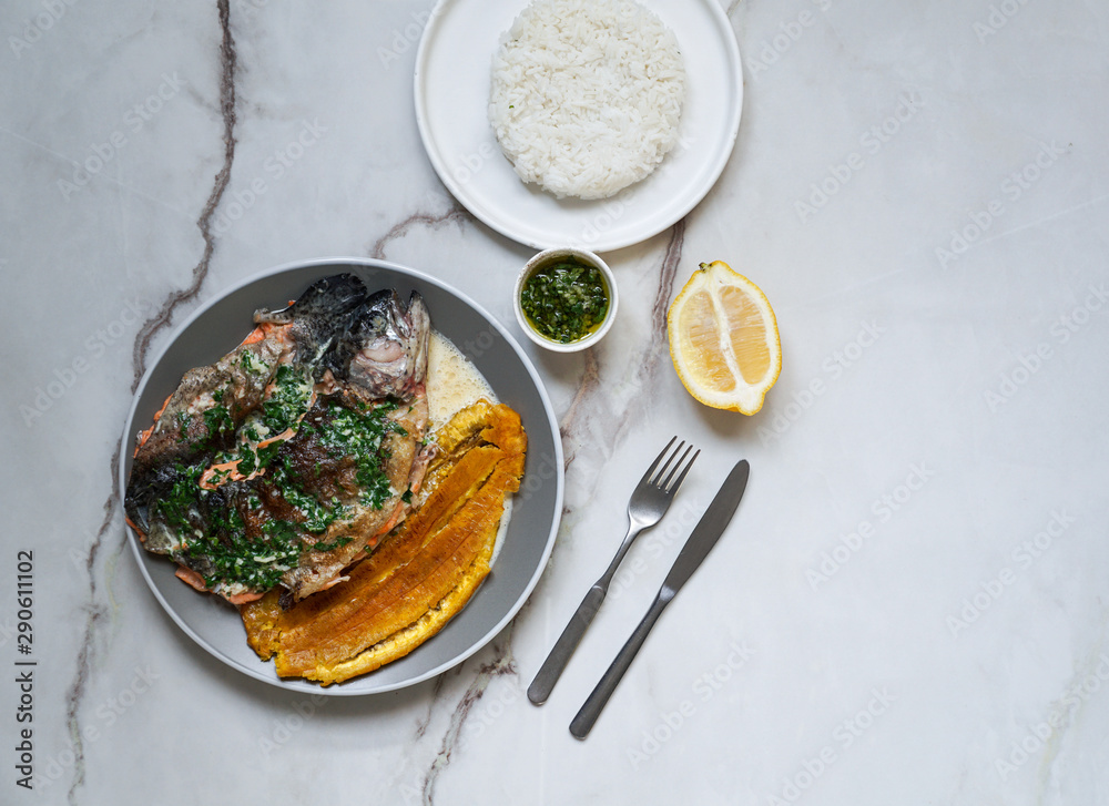 Colombian and Mexican, Venezuela food - trucha al ajillo - river trout ...