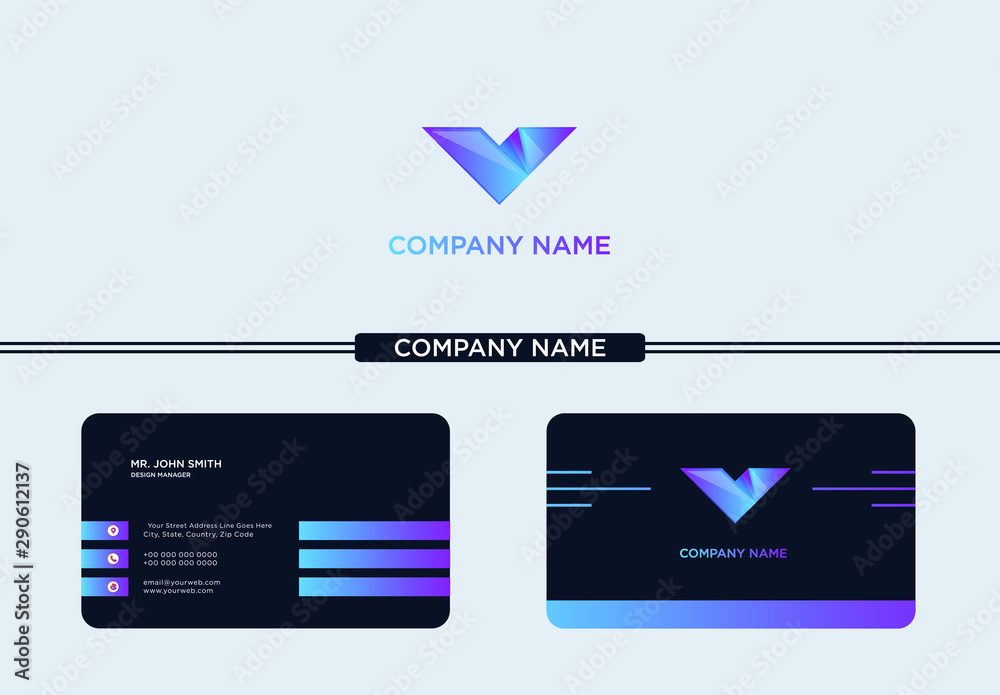 Gradient Logo For Company Stock Vector | Adobe Stock