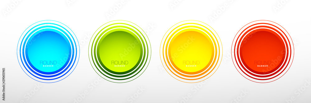4 components chart make up something. Modern business circle ...