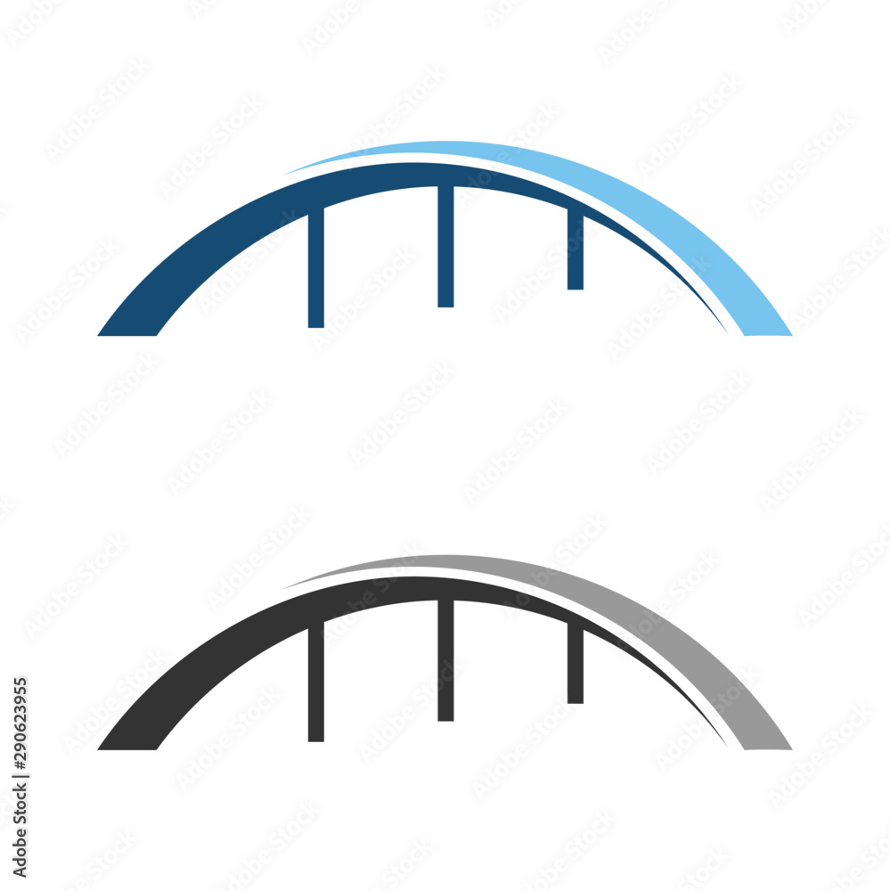 Bridge icon vector illustration Logo template design. creative abstract ...