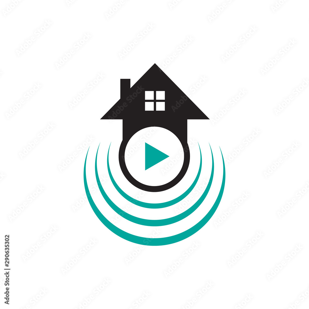 digital technology safety automation smart home logo concept graphic ...