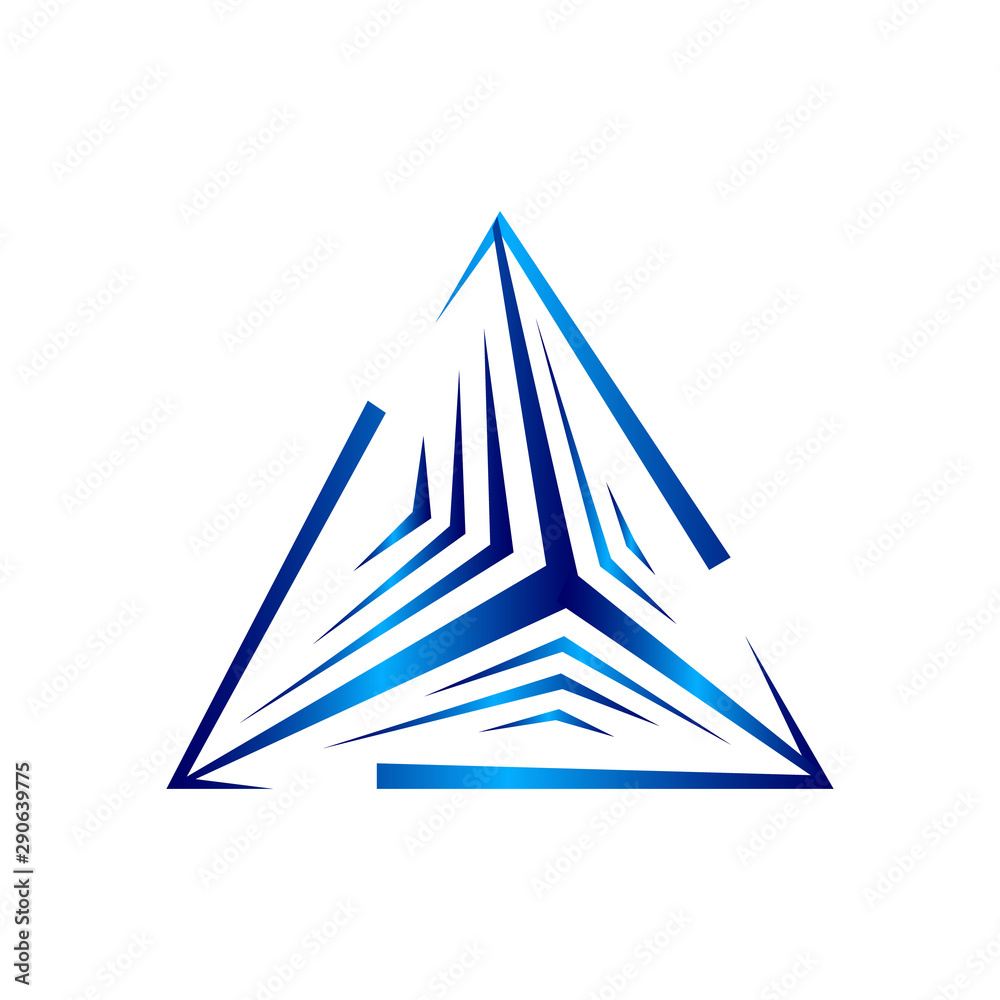geometric shape triangle Prism Logo Design vector illustration Stock ...
