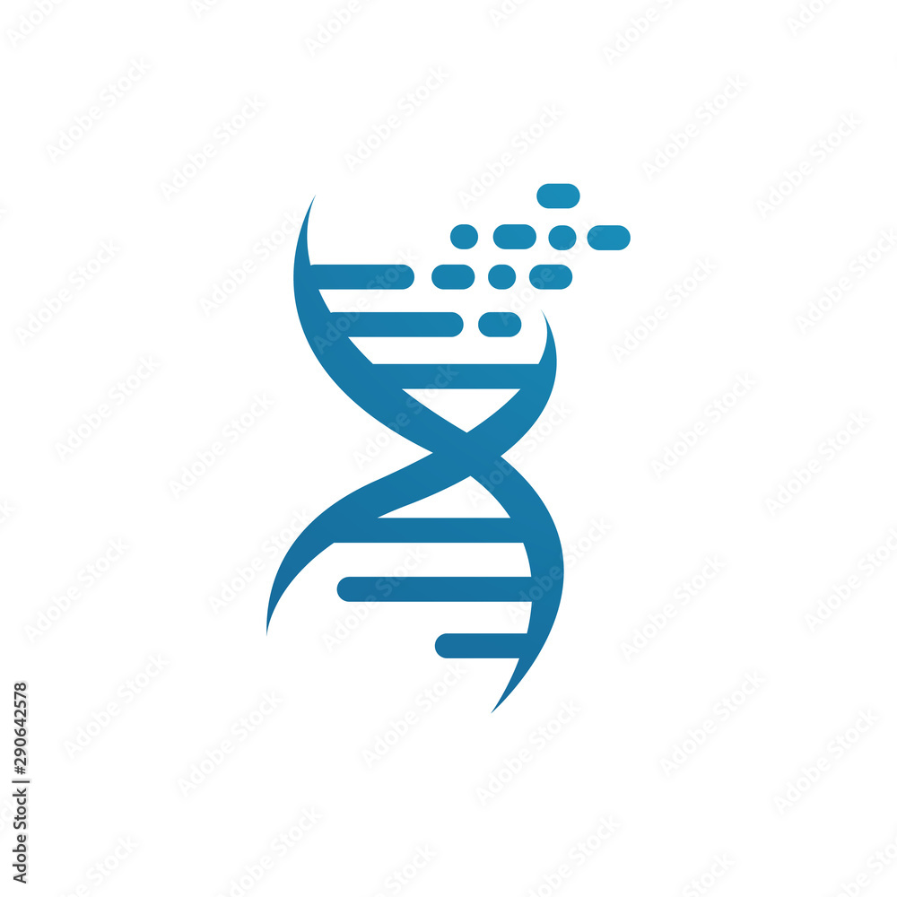Helix DNA strand logo design vector icon isolated on white background ...