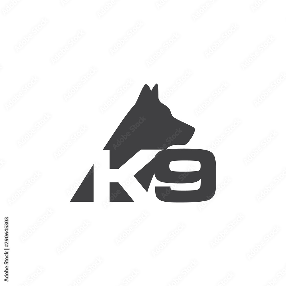 training k9 Dog logo design vector ideas on a white background Stock ...