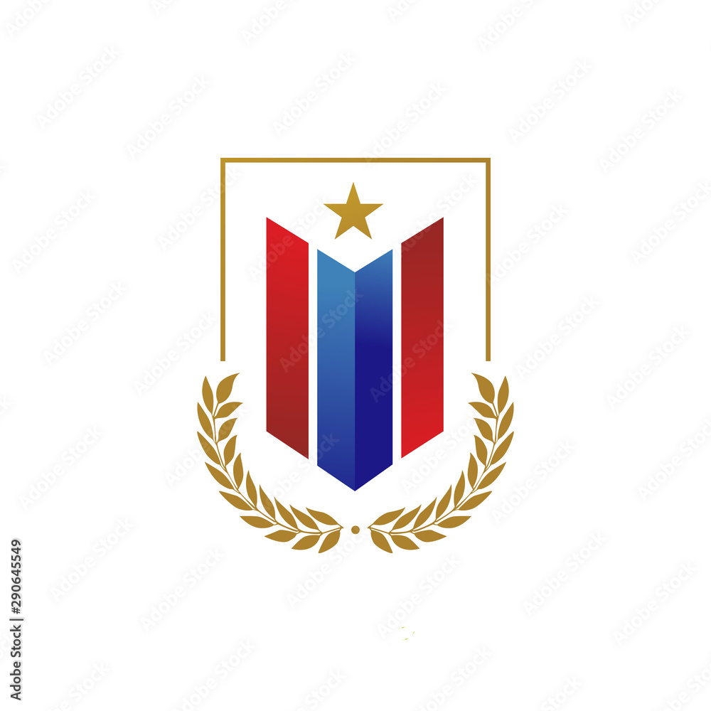 pride of patriotic logo design badge emblem elements vector icons Stock ...