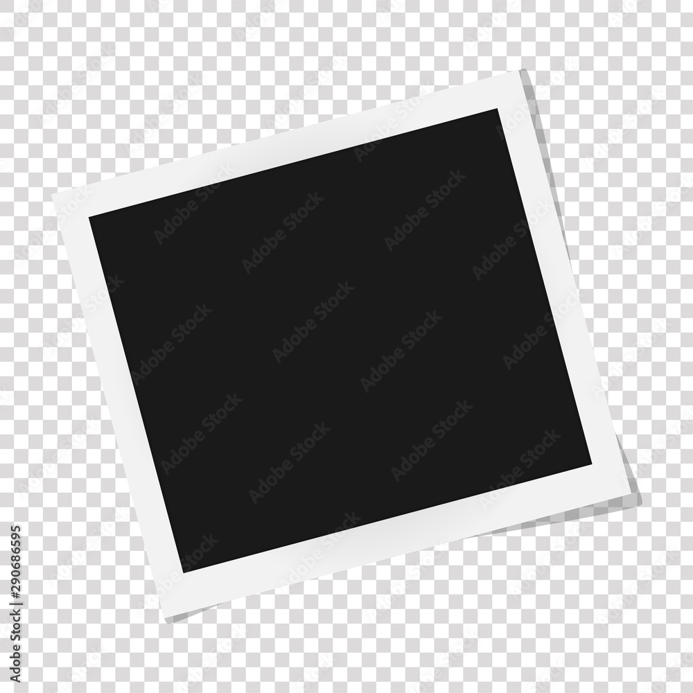 Square frame template with shadows isolated on transparent background ...