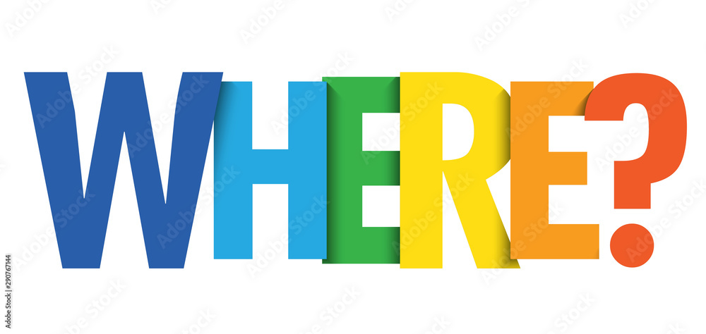WHERE Vector Colorful Typography Banner Stock Vector Adobe Stock
