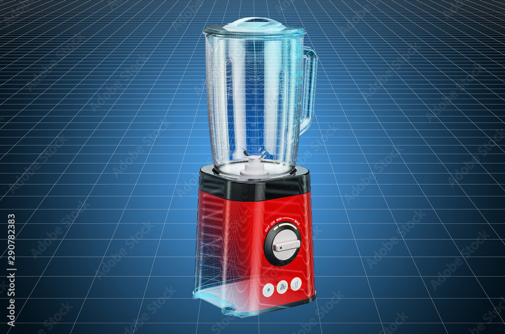Visualization 3d cad model of blender, blueprint. 3D rendering Stock ...