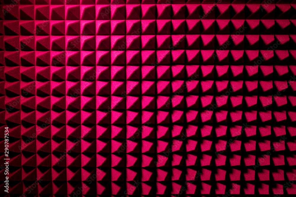 Recording studio sound dampening acoustic foam, background. Noise ...