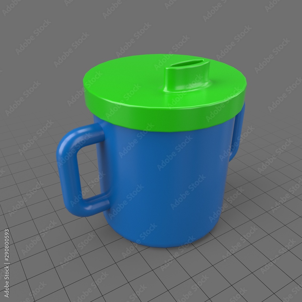 Double handled sippy cup Stock 3D asset | Adobe Stock