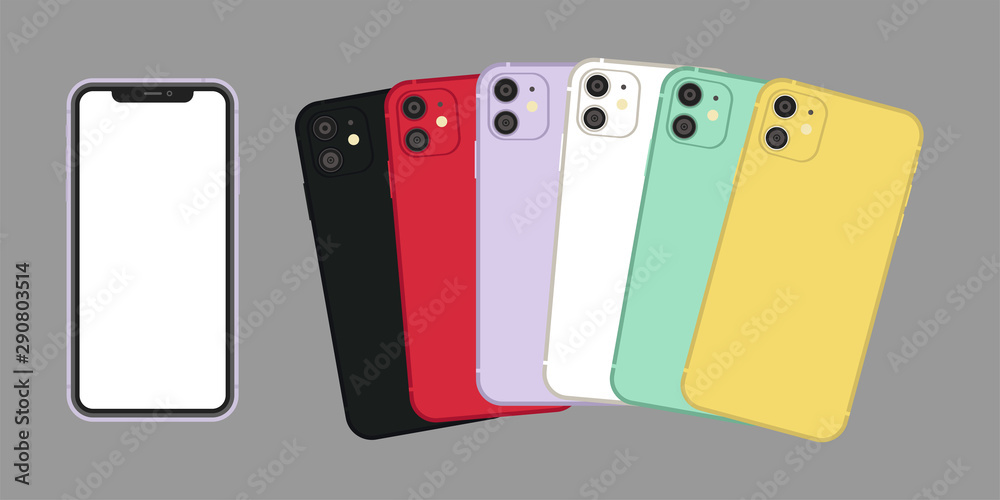 New Iphone 11 vector flat graphic illustration. Smartphone mock up ...